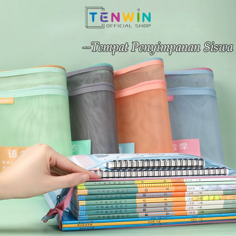 Jual Zipper Bag Information Bag/Tempat Penyimpanan Siswa A4/A6 /Tas ...
