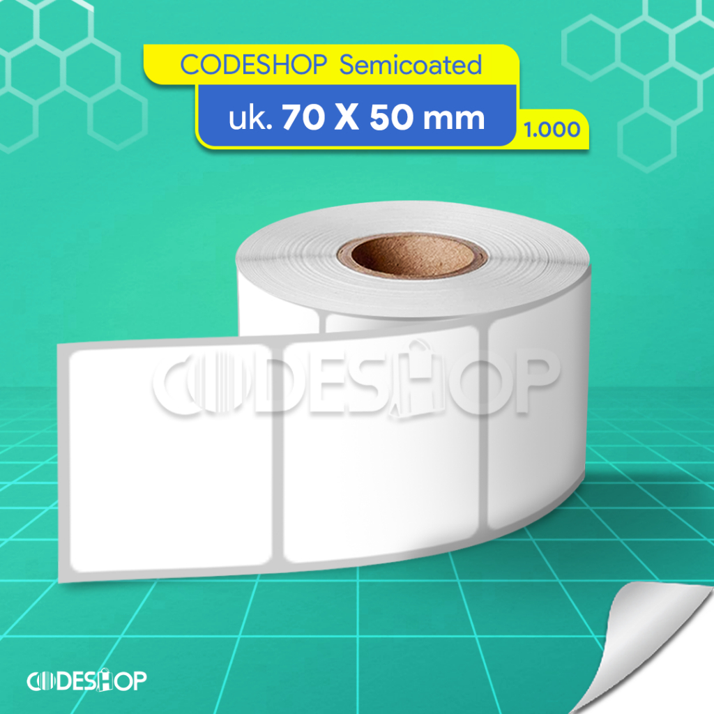 Jual Label Bahan Semicoated 70 x 50mm Isi 1000 Pcs | Shopee Indonesia