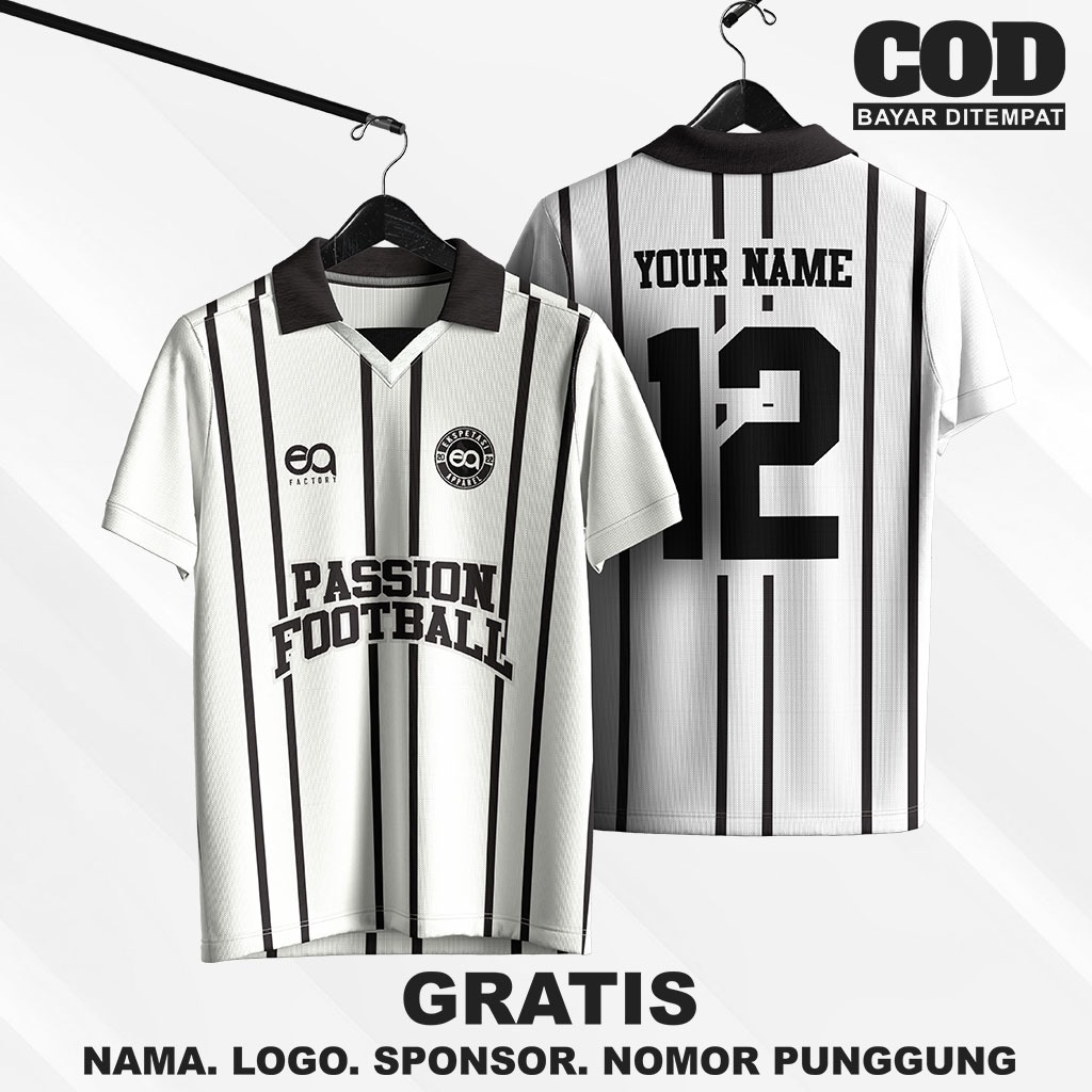 Jual Jersey SepakBola Futsal Retro Vintage Custom Printing Bisa Satuan ...