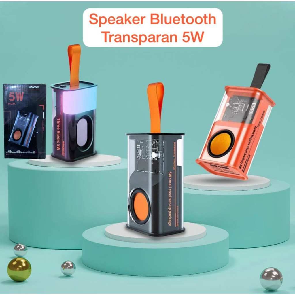 Jual Spiker A36 Mini Wireless Speaker Transparent Portable Speker ...