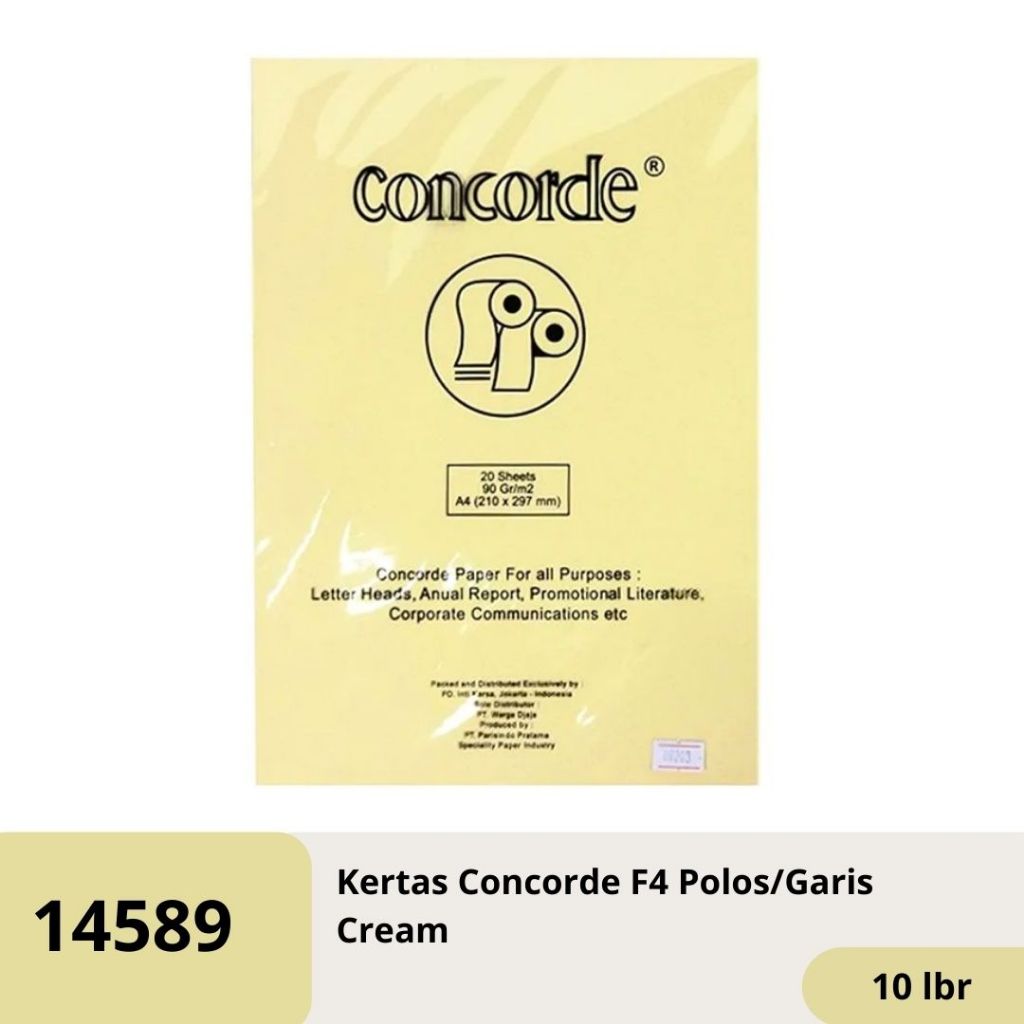 Jual Kertas Concorde F4 Polos / Garis isi 10 lembar | Shopee Indonesia