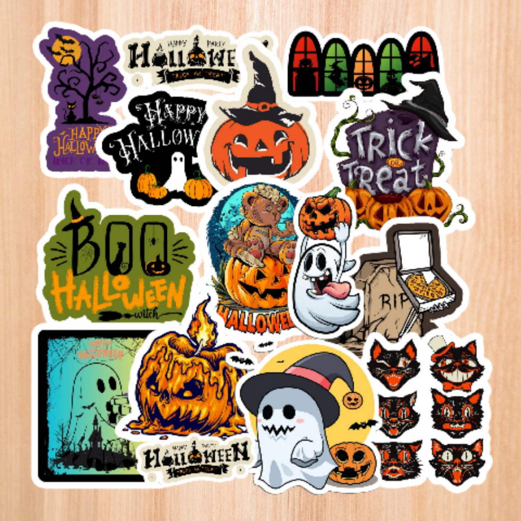 Jual (50 pcs) Sticker Halloween | stiker kartun aesthetic october ...