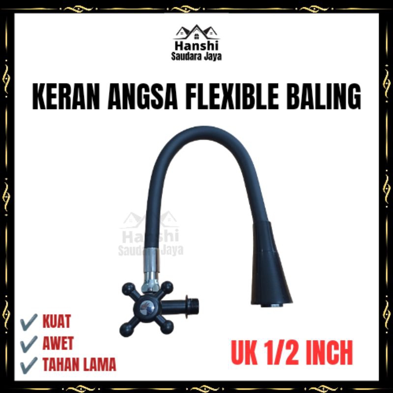 Jual Kran Angsa Flexible Terompet Karet Baling full Hitam 8010 / Kran ...