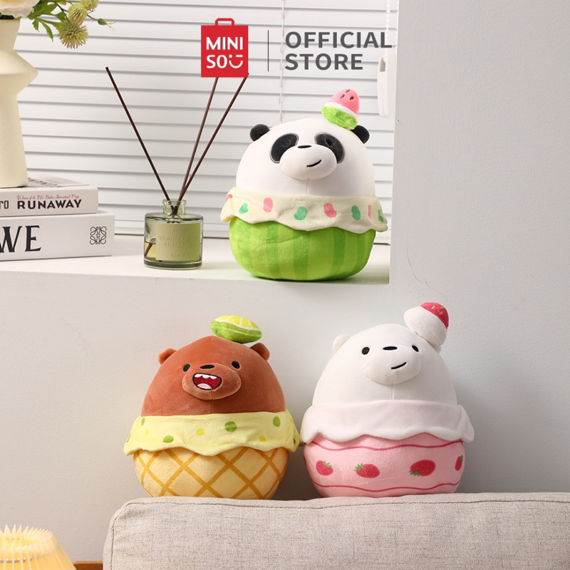 Jual Miniso Boneka We Bare Bears Desser plust Toy Cute Bear | Shopee ...