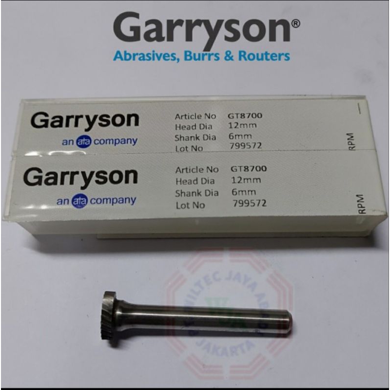 Jual GARRYSON Carbide Burrs Rotary Tungsten Mata Tunner GT8700 England ...
