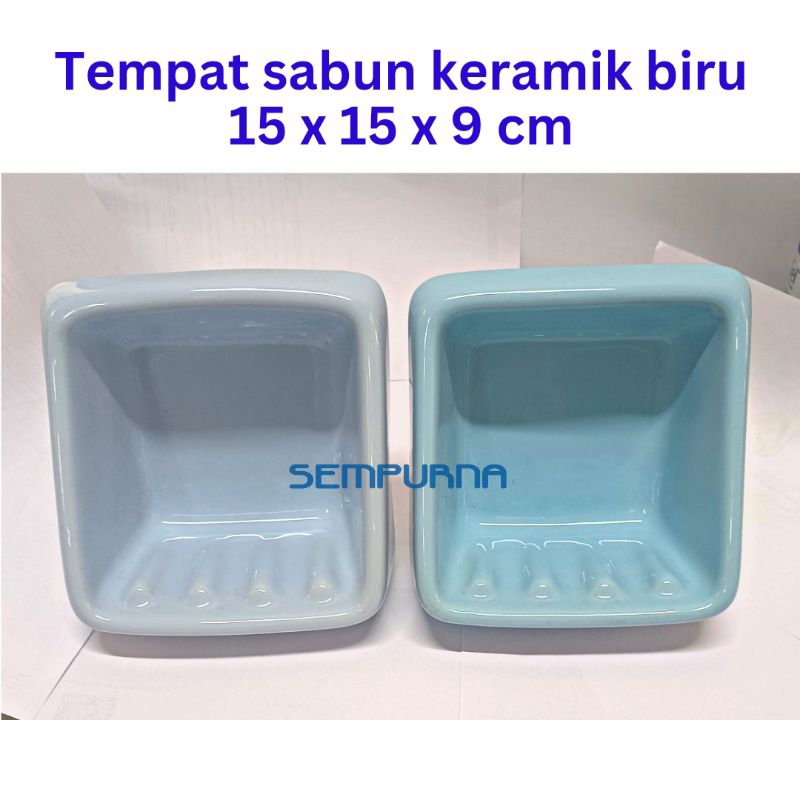 Jual Tempat sabun keramik porselen Kia American Standard biru muda blue ...
