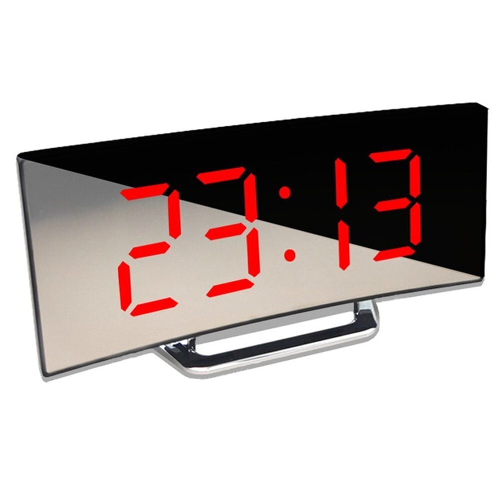Jual Jam Meja Digital Led Weker Alarm Clock Mirror DT-6507 Merah ...