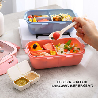 Jual LUNCH BOX SET Ukuran 840 ML / Tempat Makanan Anak Sekolah Lunchbox ...