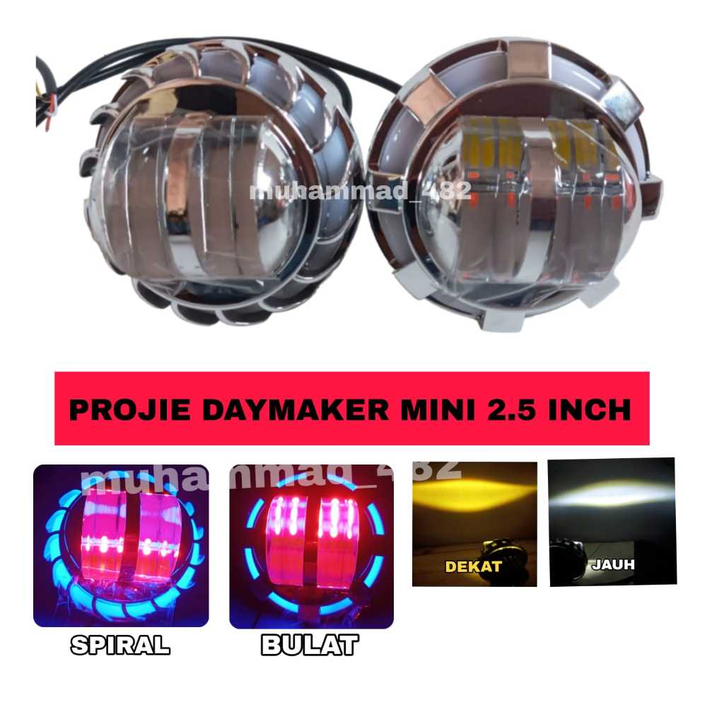 Jual Lampu LED Projie Daymaker Putih Kuning Lampu Daymaker Projie LED 2 ...