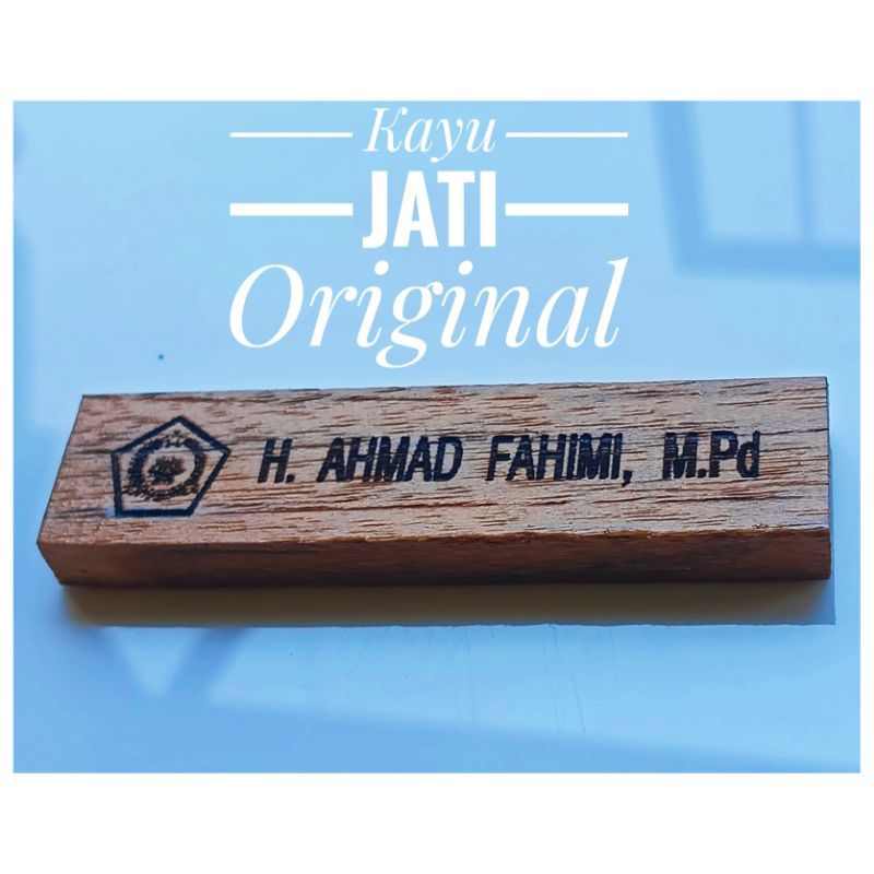 Jual Name Tag - Papan Nama Dada - Bahan Kayu Jati Original Asli ...