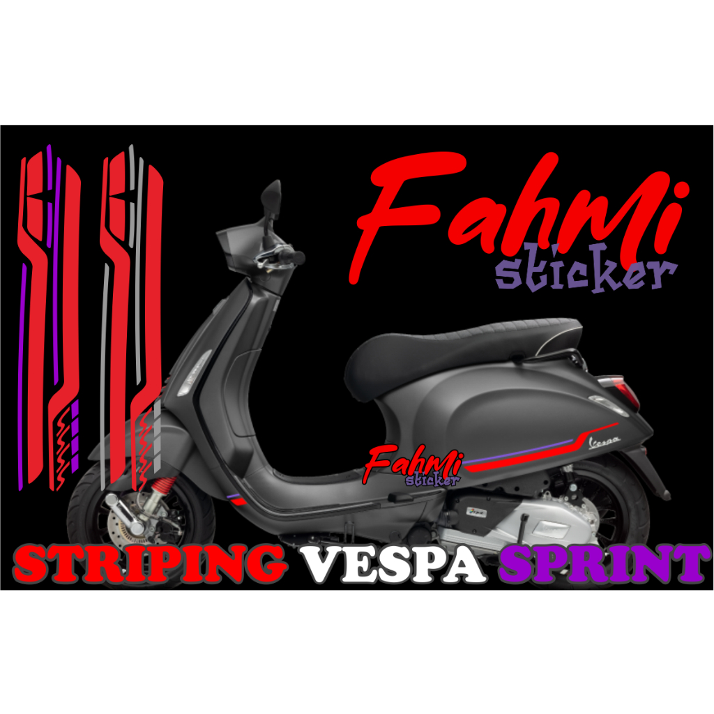 Jual Striping Vespa Sprint Livery 2021, gts super sport | Shopee Indonesia