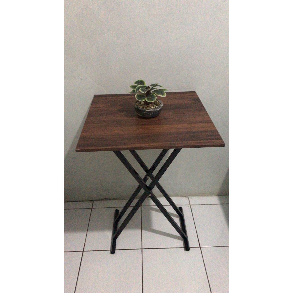 Jual Meja lipat ukuran 50x50x70 meja makan lipat meja portable folding table Meja Cafe dan resto ...