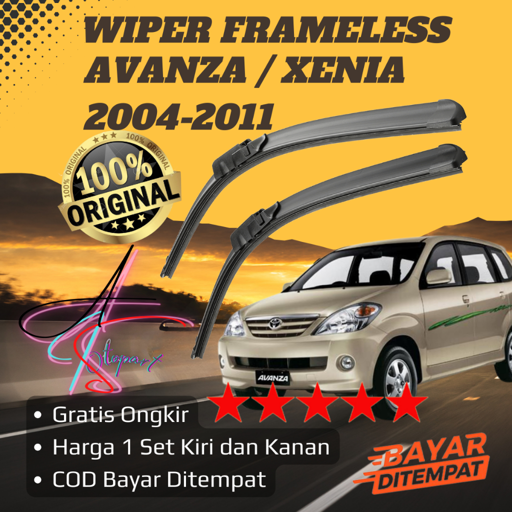 Jual Wiper Avanza Xenia 2004-2011 Model Frameless Avanza Xenia Lama / Karet Wiper Mobil Toyota ...