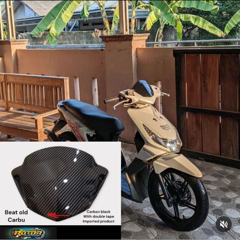 Jual Visor variasi honda beat lama beat karbu bahan akrilik warna hitam ...