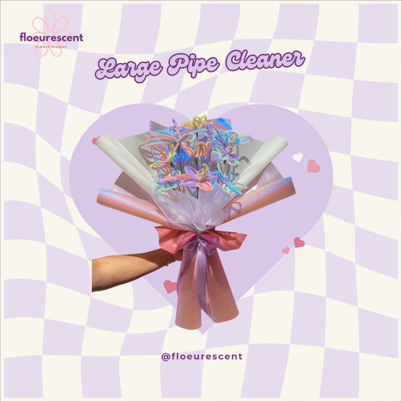 Jual Large Pipe Cleaner Bouquet | Buket Bunga Kawat Bulu | Shopee Indonesia