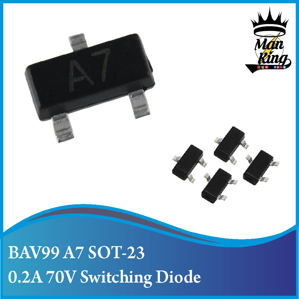 Jual BAV99 A7 0.2A 70V SOT23 Switching Diode IC SMD SOT-23 | Shopee Indonesia
