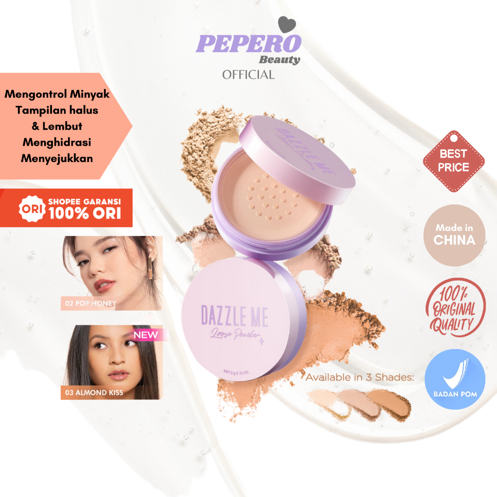 Jual DAZZLE ME Always Setting Loose Powder | Super Soft Smooth Bedak ...