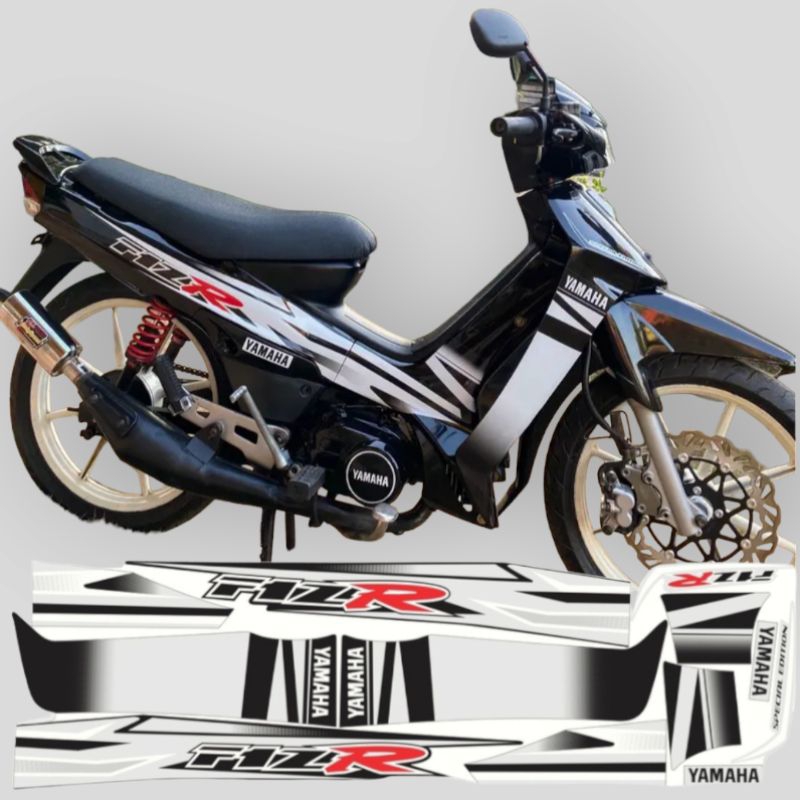 Jual Striping sticker motor yamaha fiz r spesial edition F1 ZR SE putih ...