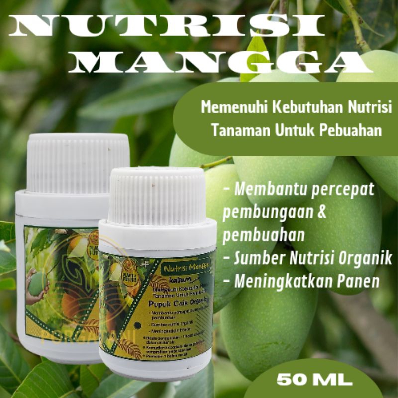 Jual Pupuk organik cair mangga 50 ml super ampuh kualitas unggulan pemicu buah dan bunga pelebat ...