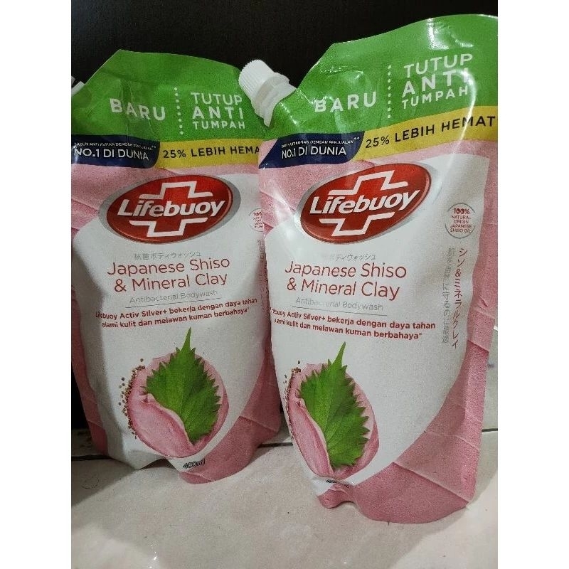 Jual Lifebuoy Japanese Shiso Mineral Clay 400 ml Sabun Mandi Cair ...