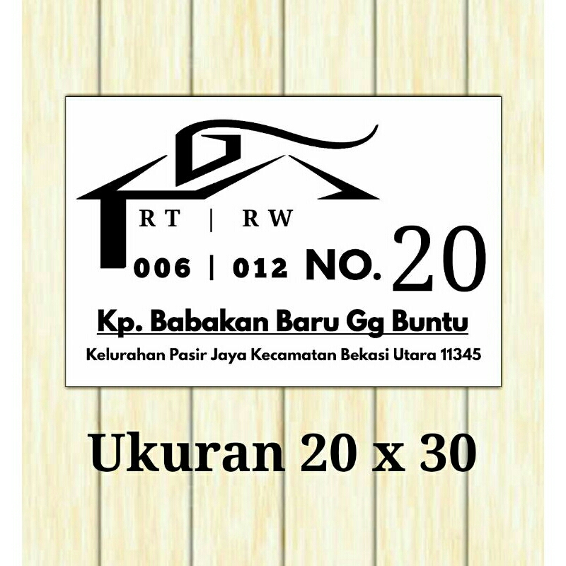 Jual nomer rumah/alamat rumah aesthetic custom terbaru lengkap wall ...