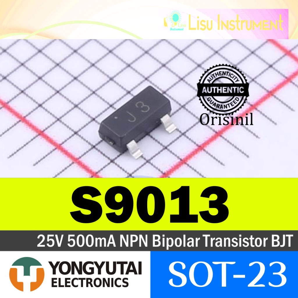 Jual S9013 25V 500mA NPN Bipolar Transistor BJT J3 SOT-23 Yongyutai Original | Shopee Indonesia