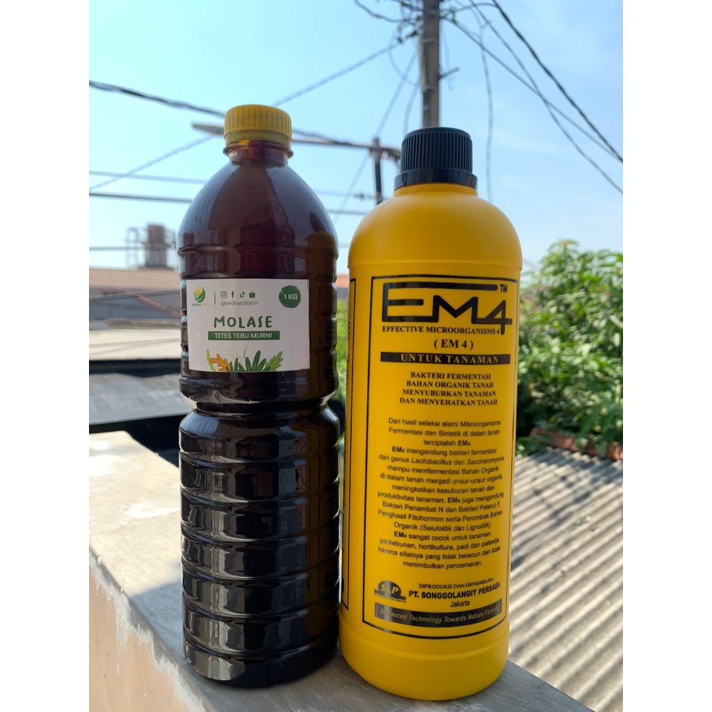 Jual Paket EM4 Pertanian 1 Liter dan Molase 1Kg | Shopee Indonesia