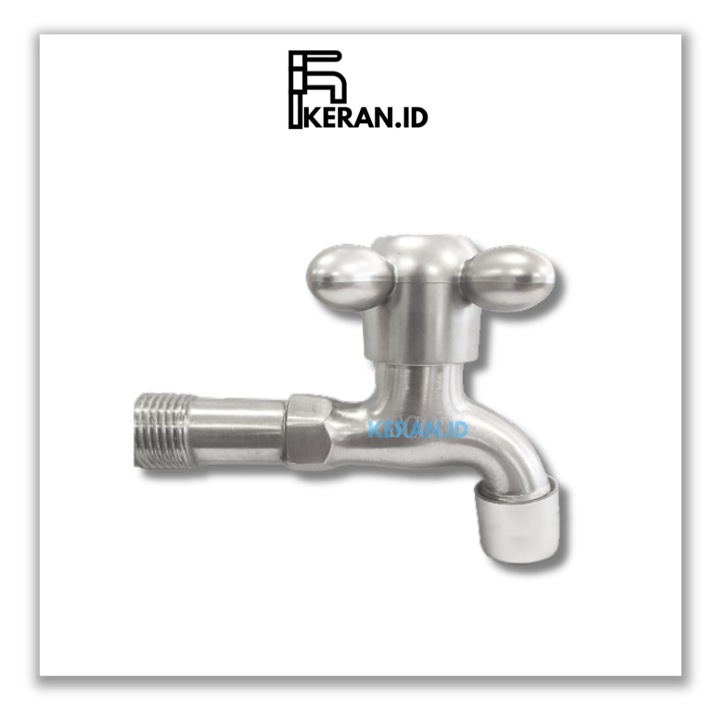 Jual [KERAN.ID] Kran Air Putar Stainless anti karat l Keran Baling Cuci ...