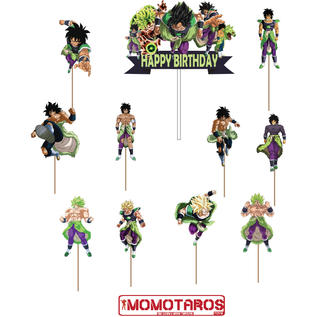 Jual Topper cake Broly solo dragon ball isi 11 pcs | Shopee Indonesia
