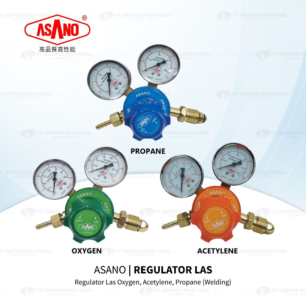 Jual ASANO Regulator Las Oksigen Oxygen, Acetylene, Propane [Welding] | Shopee Indonesia