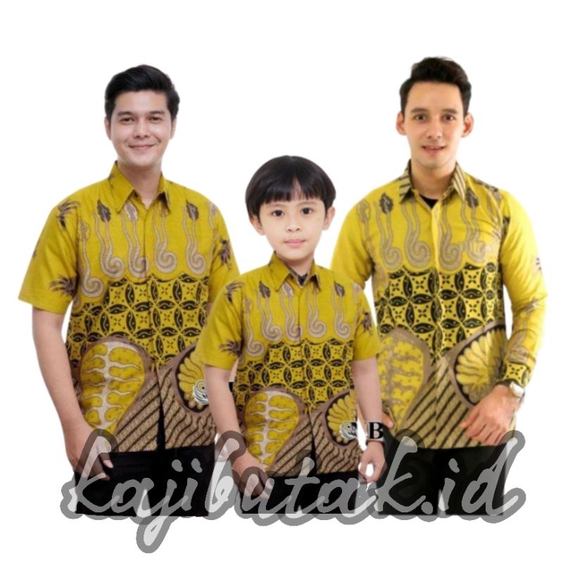 Jual Kemeja Batik Anak Laki laki Warna Kuning Lemon Lime Batik Pria ...