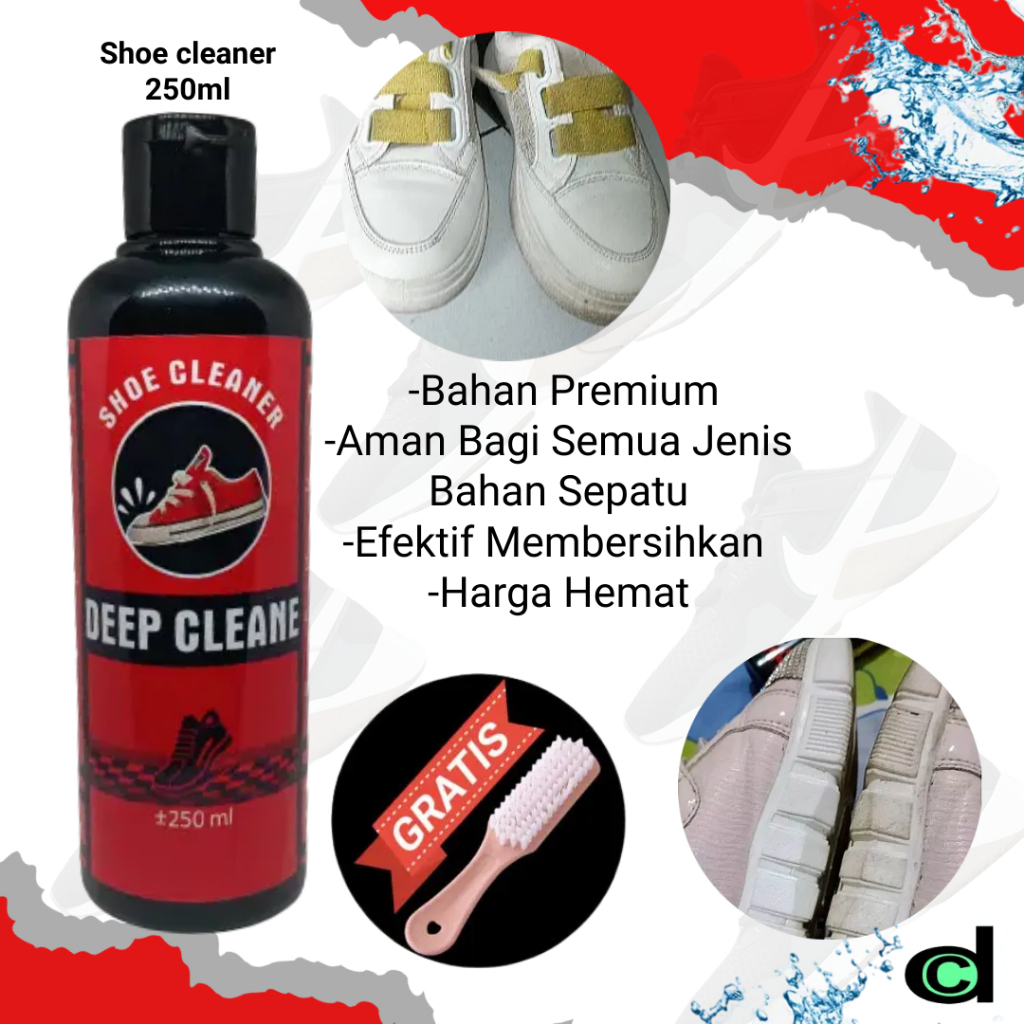 Jual Deepcleane Pembersih Sepatu Putih Cairan Air Sabun Pemutih Shoes ...