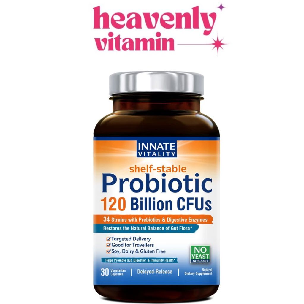 Jual Innate Vitality 3-in-1 Probiotics 120 Billion CFUs 34 Strains - 30 ...