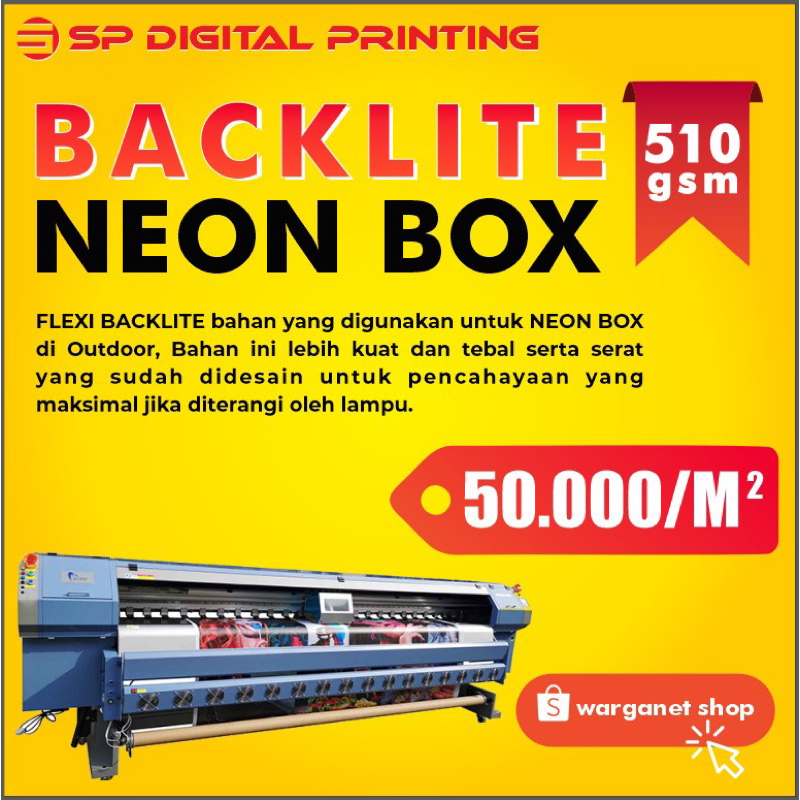 Jual Cetak Backlite Outdoor NeonBox (bukan stiker neonbox) | Shopee ...