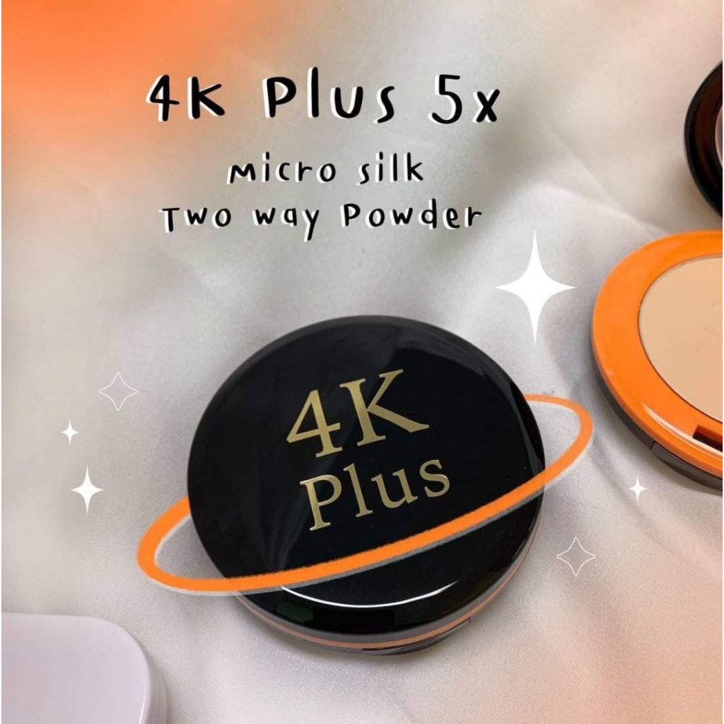 Jual 4K PLUS POWDER Micro Silk Two Way Long Lasting SPF 30 PA++ Vitamin E | Shopee Indonesia