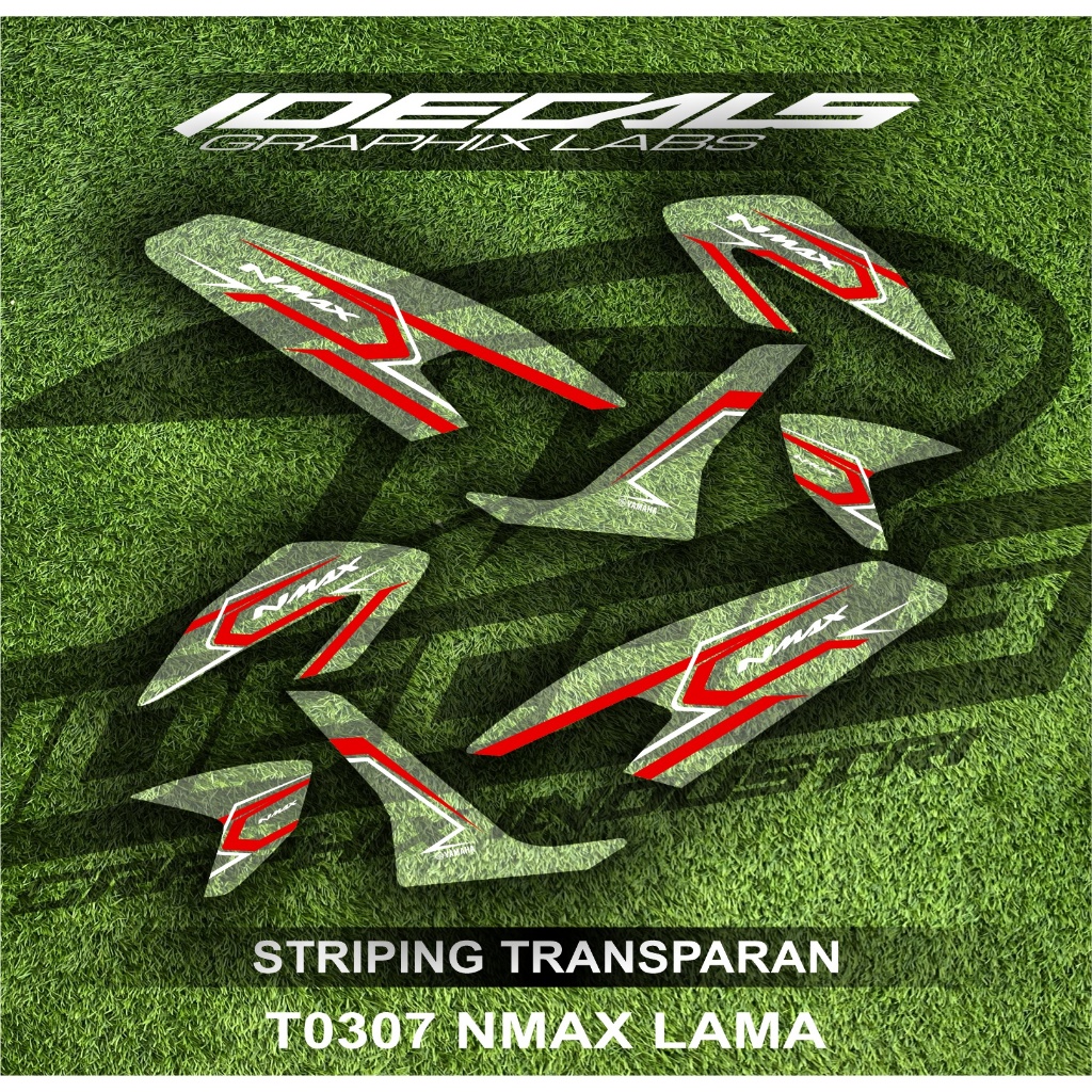 Jual t0307 sticker striping transparan motor nmax lama simple garis ...