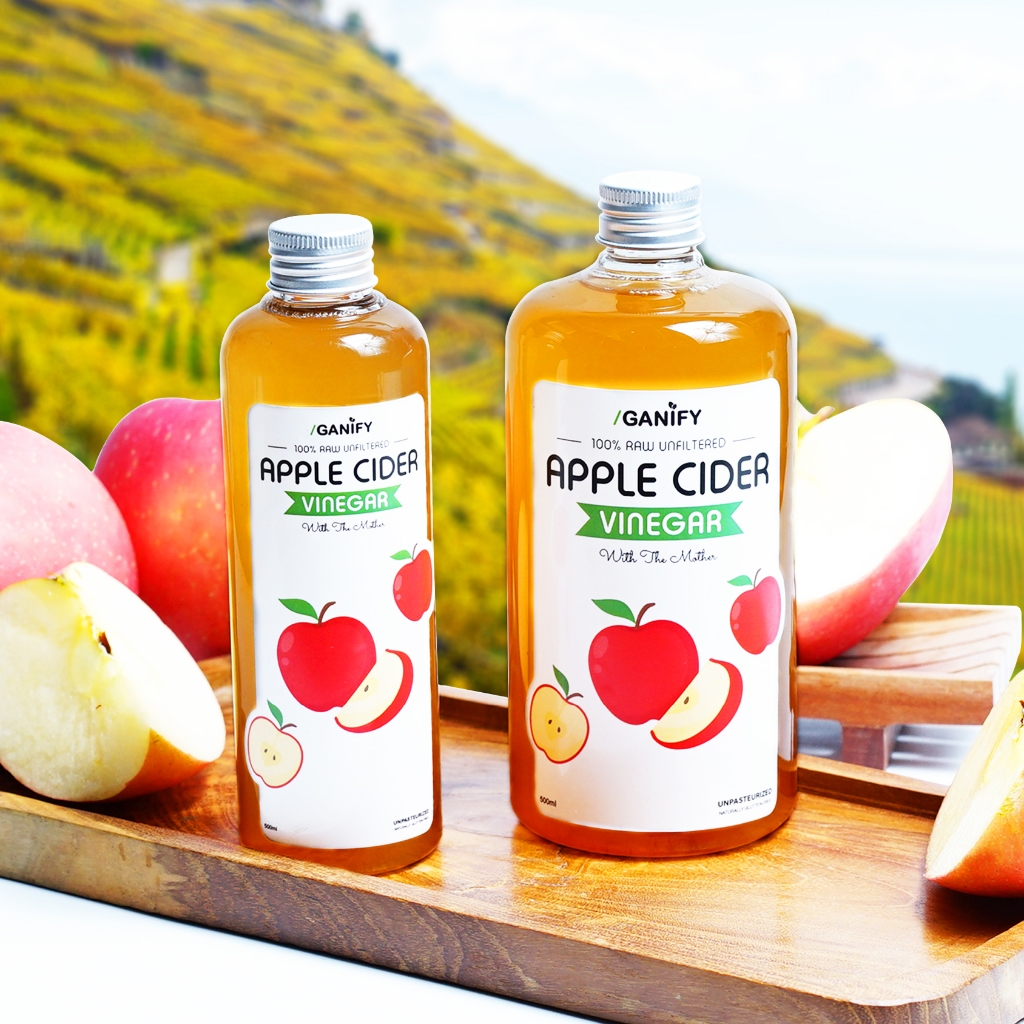 Jual Organify Apple Cider Vinegar Unfiltered Cuka Apel 500ml and 250ml ...