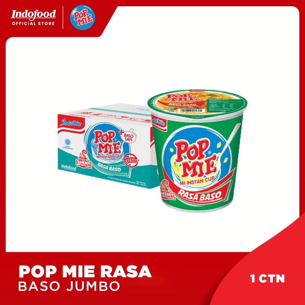 Jual 1 ctn - Pop Mie Rasa Baso Jumbo | Shopee Indonesia