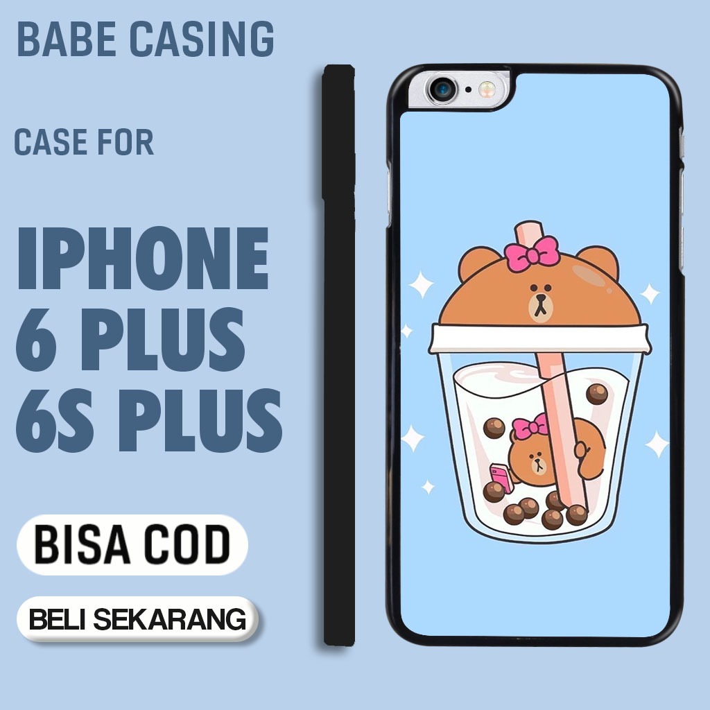 Jual case hp iphone 6 plus 6s plus terbaru aesthetic boba kartun art ...