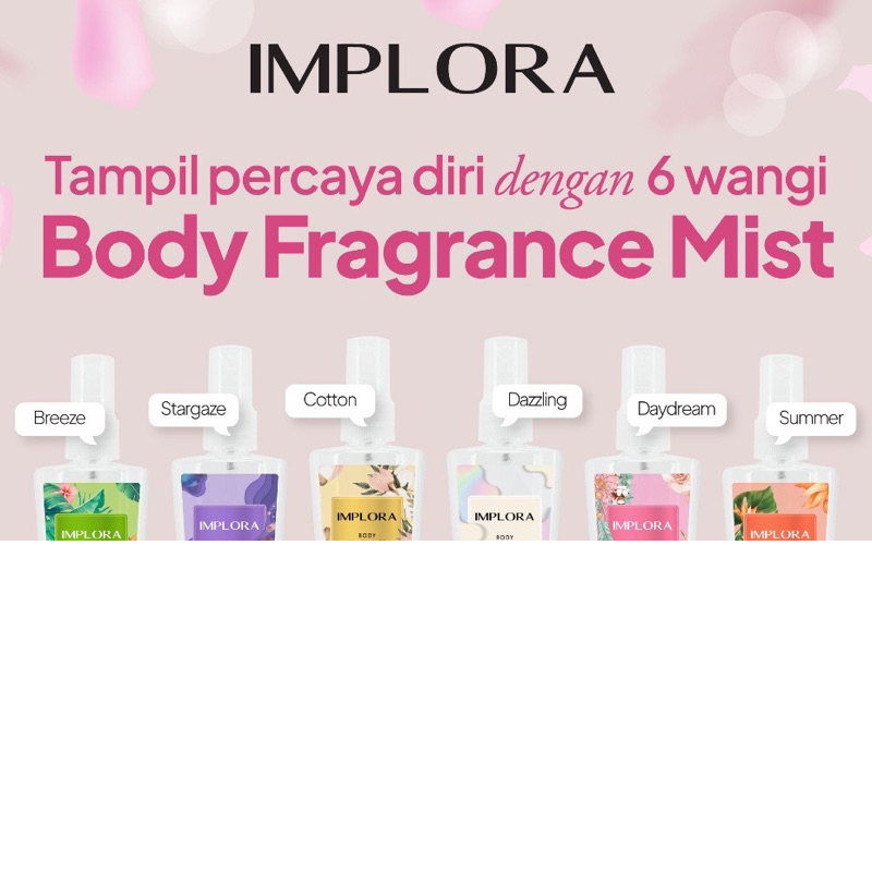 Jual IMPLORA BODY FRAGNANCE MIST 100ml | Shopee Indonesia