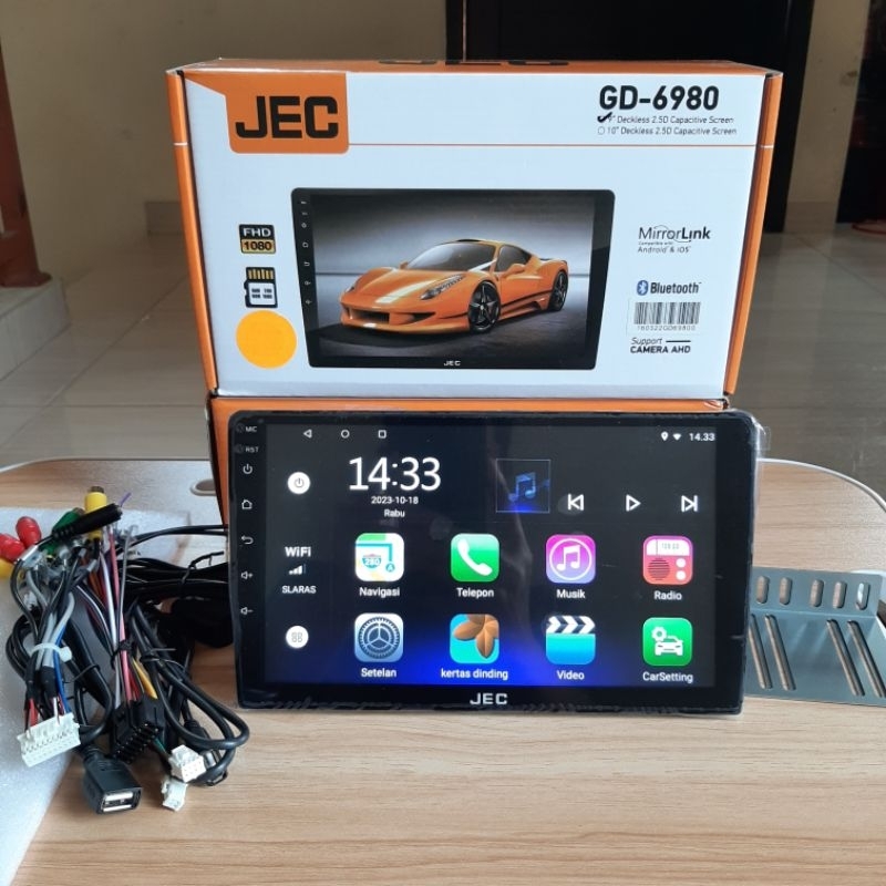 Jual Head Unit Android 9" Ram 2GB / 16GB ANDROID JEC GD 6980 ANDROID 9 ...