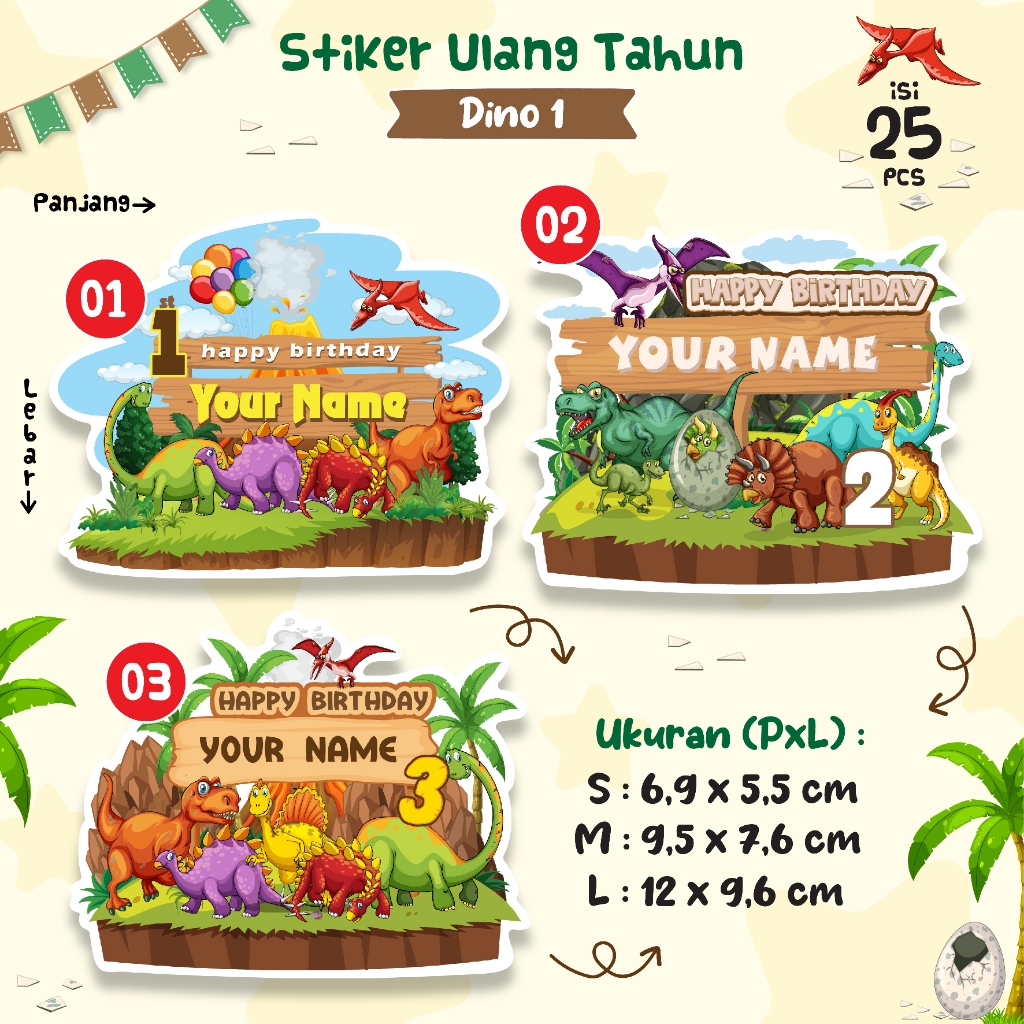 Jual STIKER LABEL ULANG TAHUN CUSTOM / BIRTHDAY STICKER CUSTOM (ISI ...