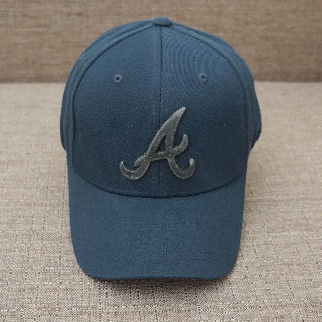 Jual Topi MLB Warna Biru Tua Logo A Pelat Besi | Shopee Indonesia