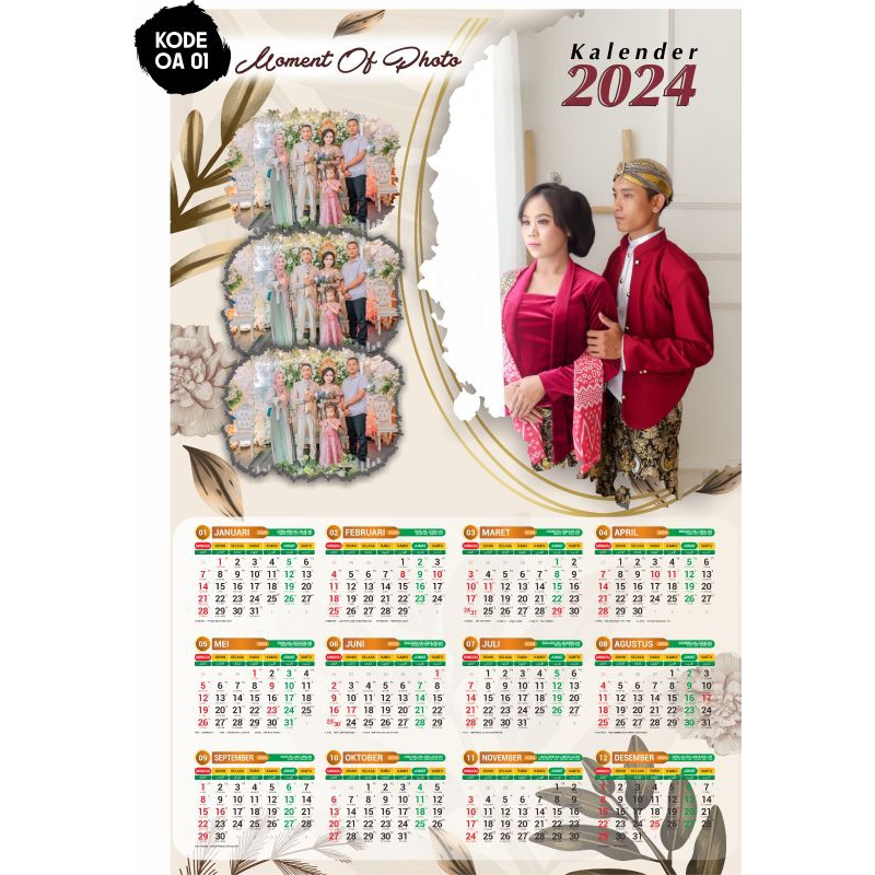 Jual Kelender Custom 2024 Satuan kalender Dinding Custom Foto | Shopee ...
