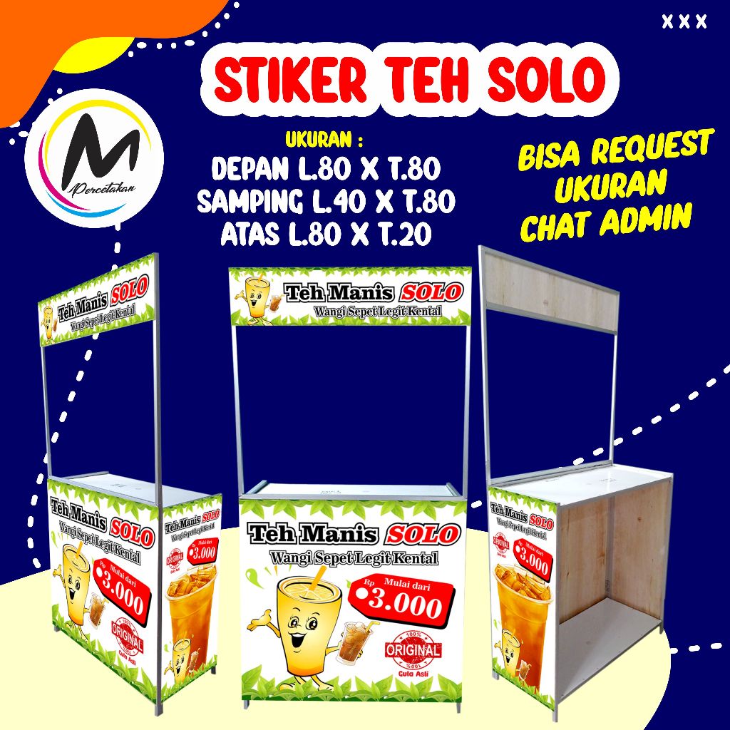Jual Cetak Stiker Gerobak / Stiker Standbooth | Shopee Indonesia