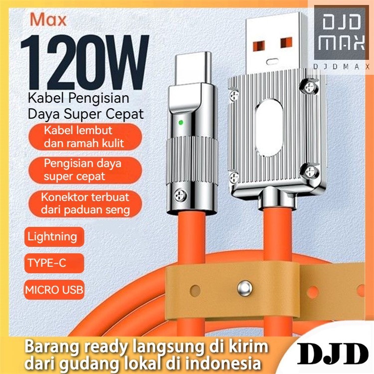 Jual DJDMax Kabel Data 120W Fast Charging Micro USB Type C Cable For ...