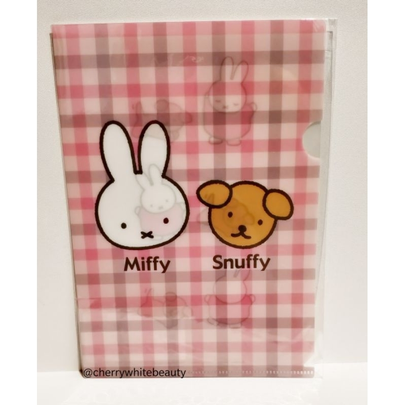 Jual Miffy Snuffy A5 clear folder Original Japan Pink Checks | Shopee ...