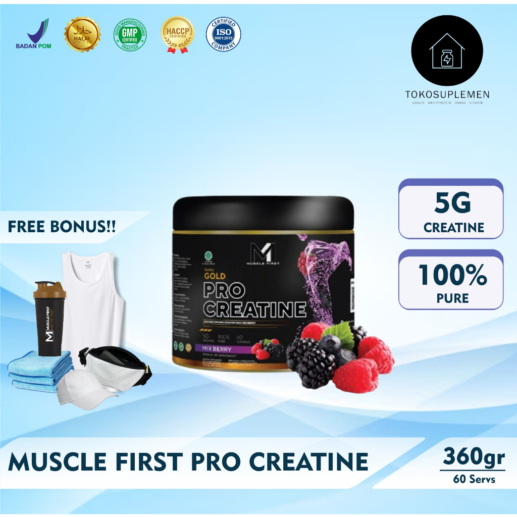 Jual MUSCLE FIRST M1 PRO CREATINE 360 GR - CREA MONOHYDRATE 360GR ...