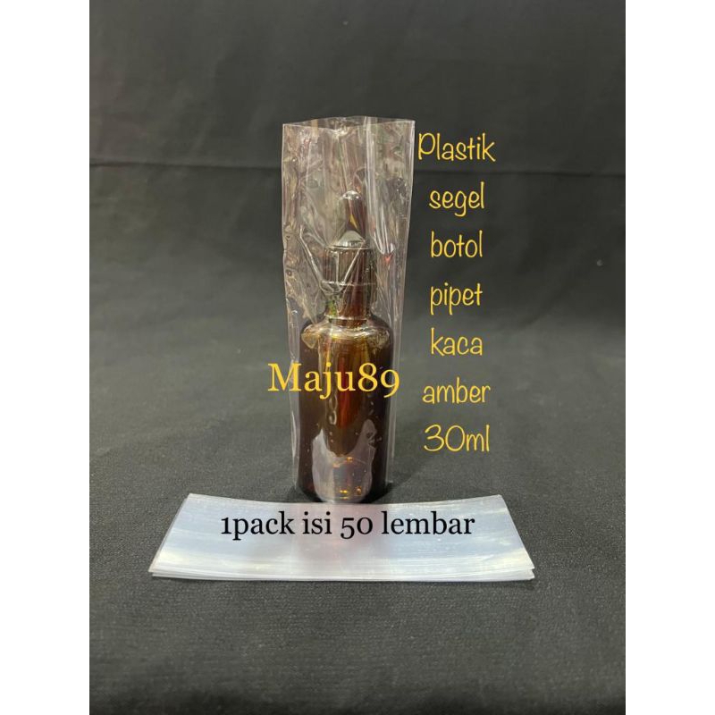 Jual Plastik segel botol pipet kaca amber 30ml / botol serum ( 1 pack ...