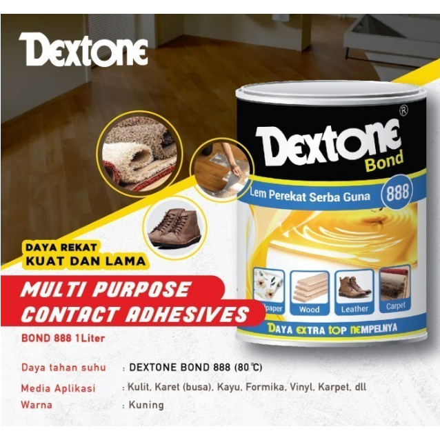 Jual Lem kuning Dextone Bond 888 1L / 1KG Lem Kuning Dextone 1 Liter ...